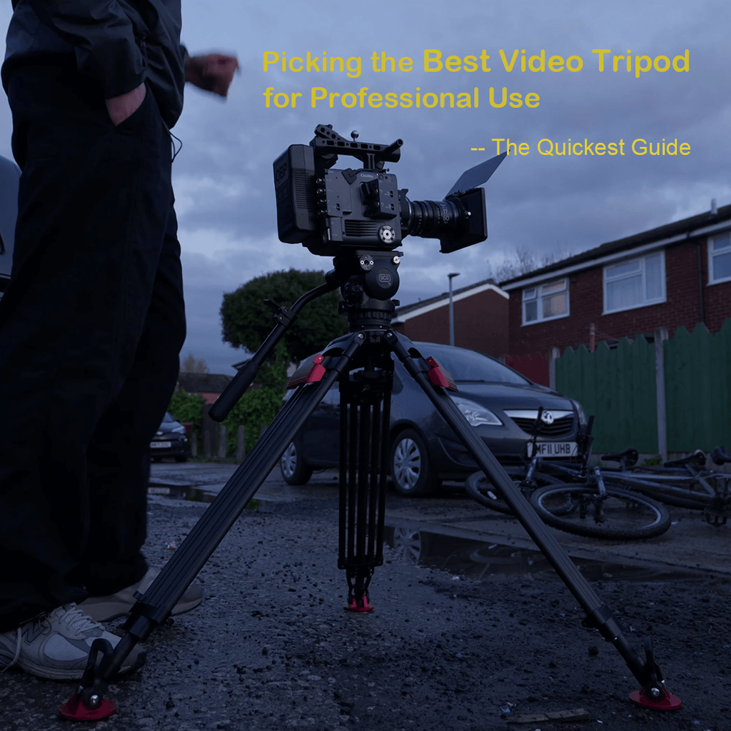 Professional Video Camera On Tripod Png